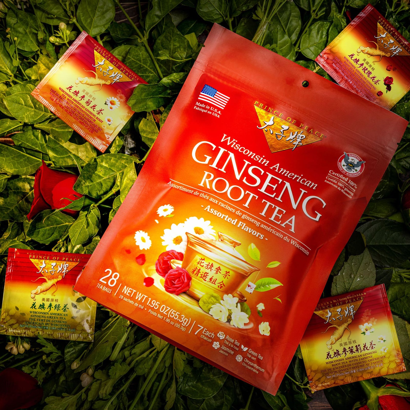 Wisconsin American Ginseng Assorted Root Tea, 28 tea bags – Prince of ...