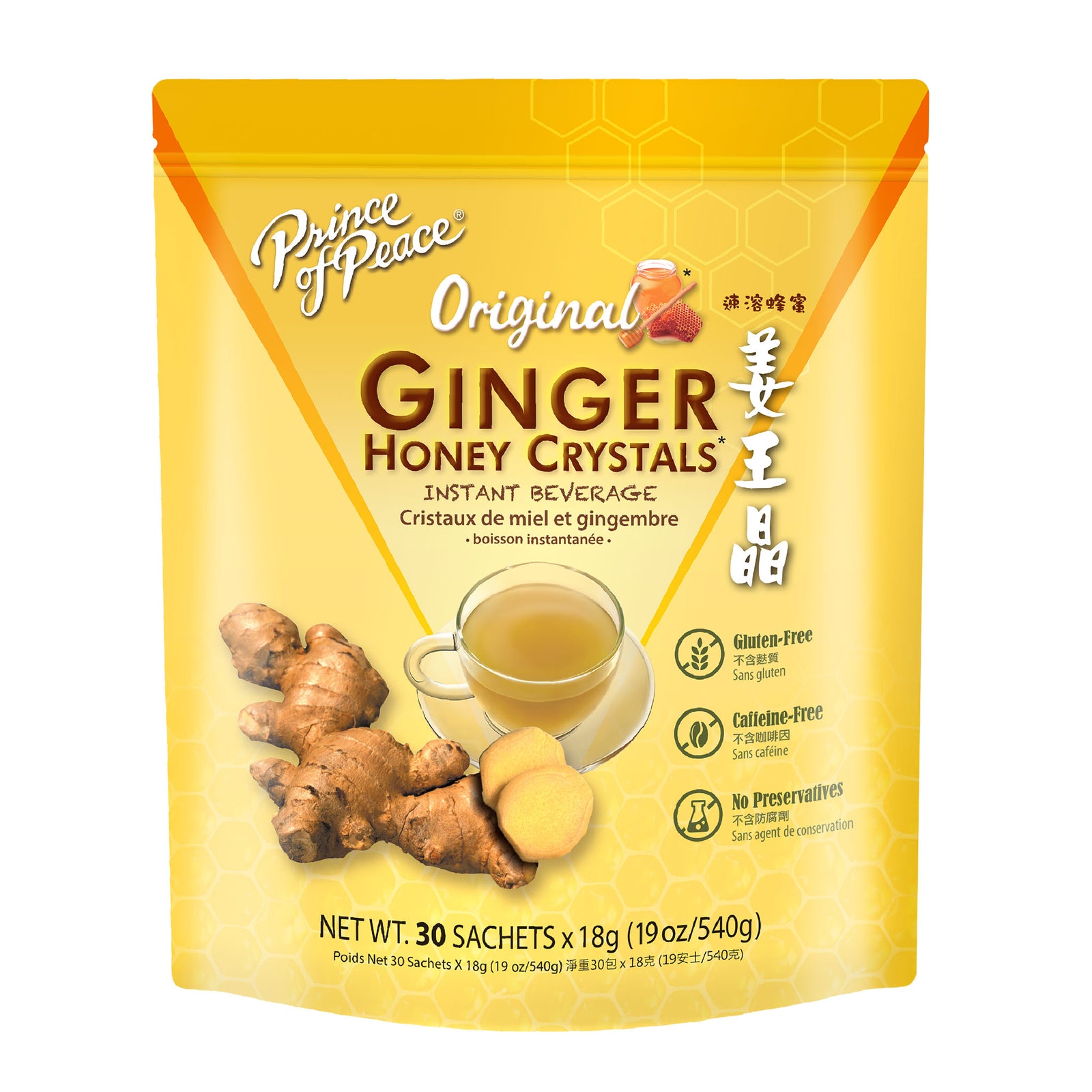 Prince of Peace Instant Ginger Honey Crystals, 30 sachets – Prince of ...
