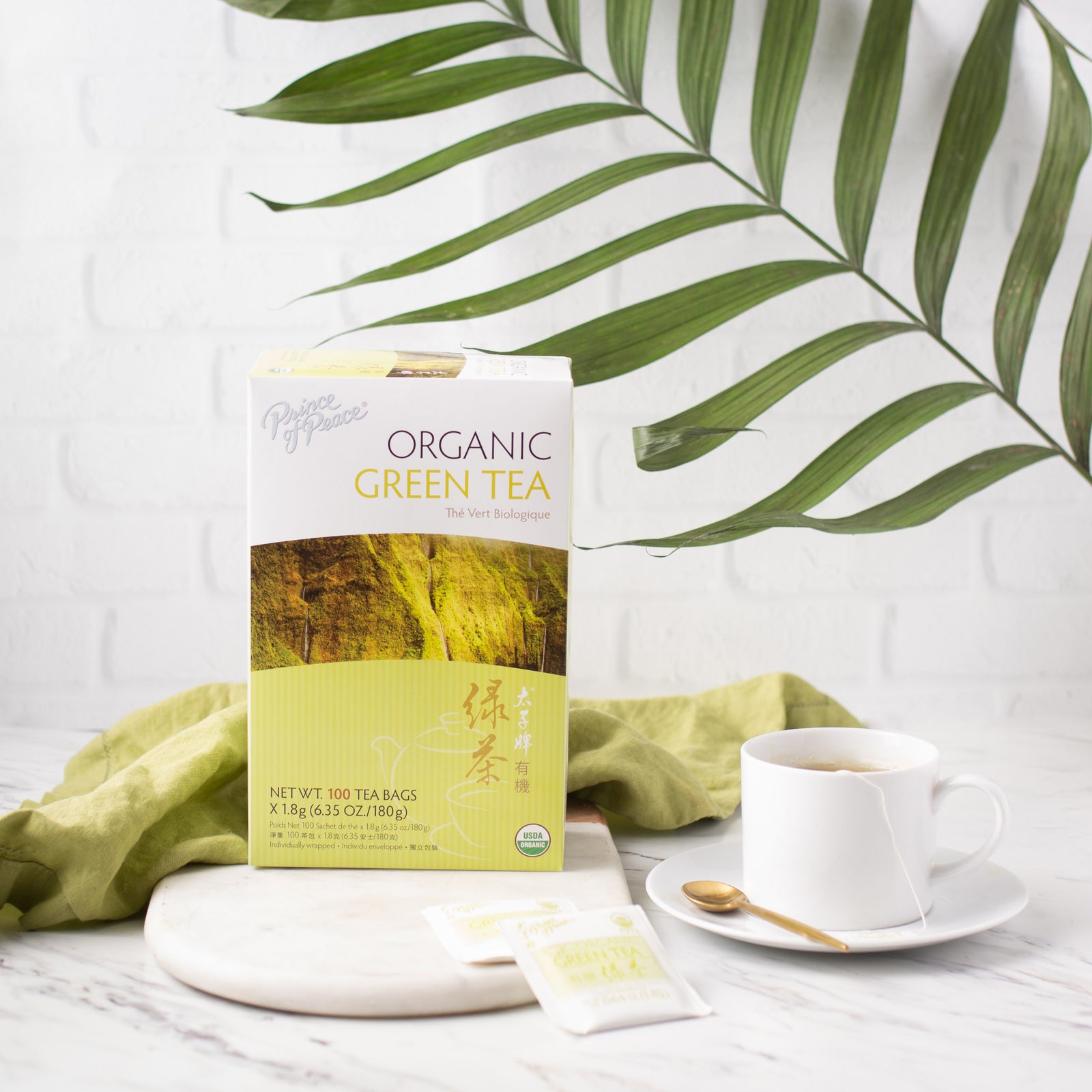 Prince of Peace Organic Green Tea, 100 tea bags – Prince of Peace Ent Inc