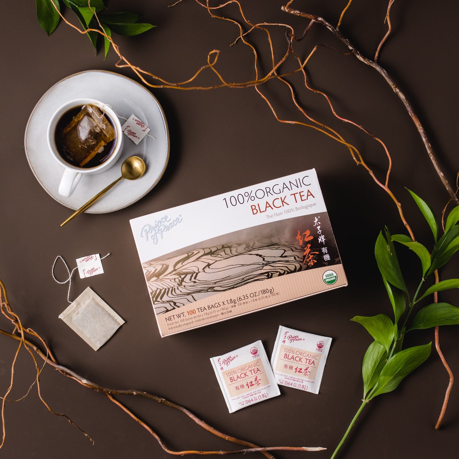 Prince of Peace Organic Black Tea, 100 tea bags – Prince of Peace Ent Inc