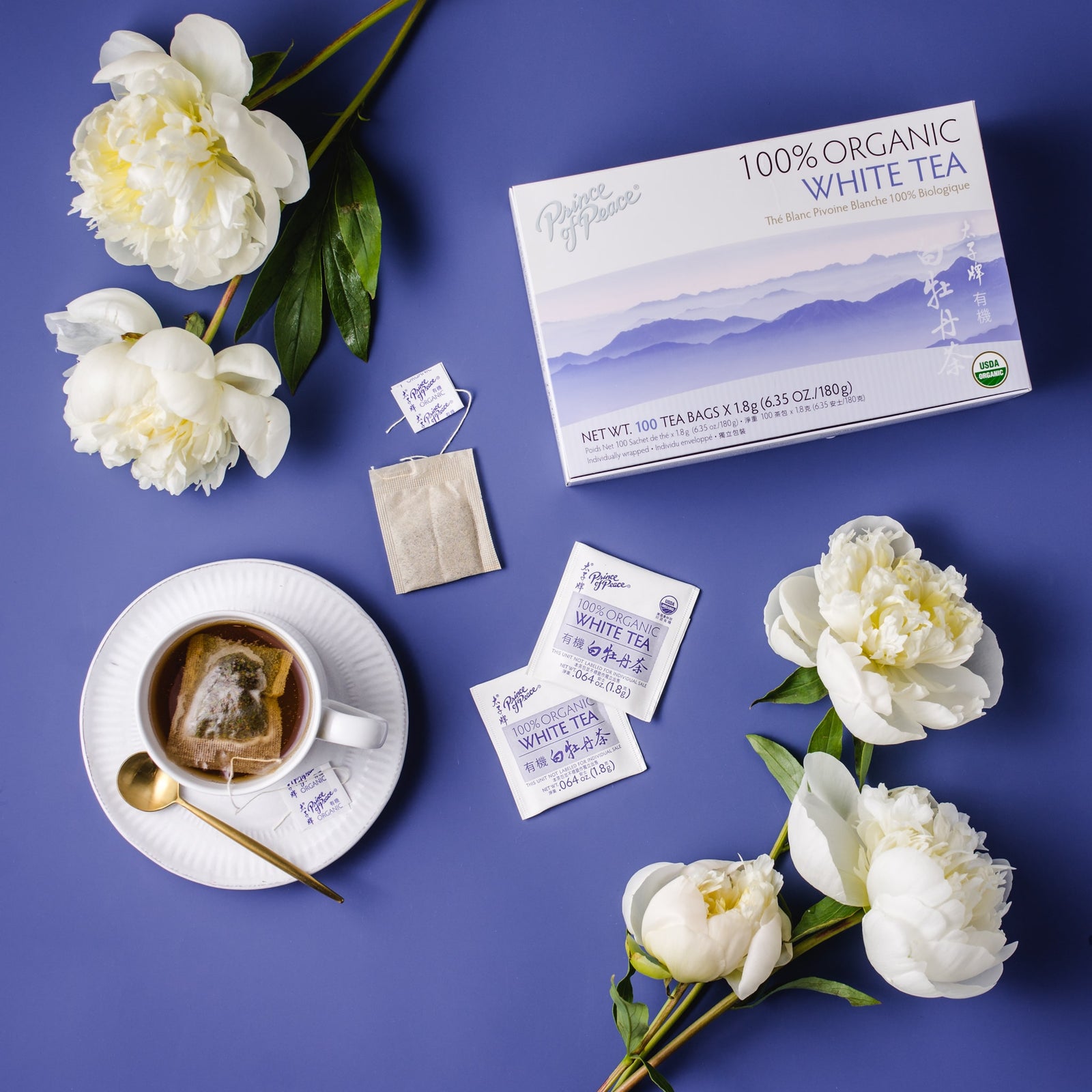 Prince of Peace Organic White Tea, 100 tea bags – Prince of Peace Ent Inc