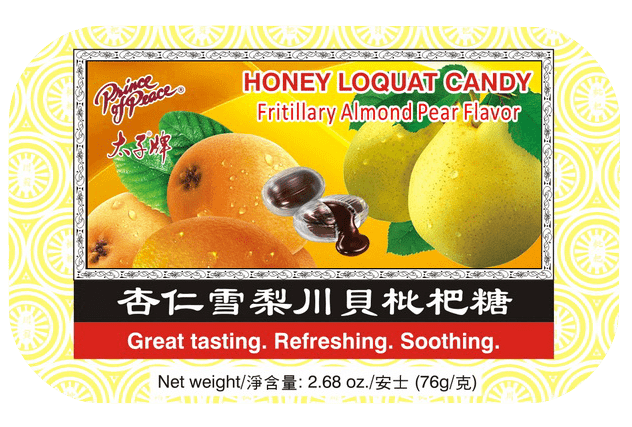 Prince of Peace Honey Loquat Candy - Fritillary Almond Pear Flavor,76g ...